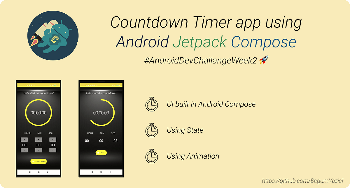 Lets Make A Countdown Timer App Using Android Compose ⏱ By Begüm Yazıcı 👩🏻💻 Proandroiddev