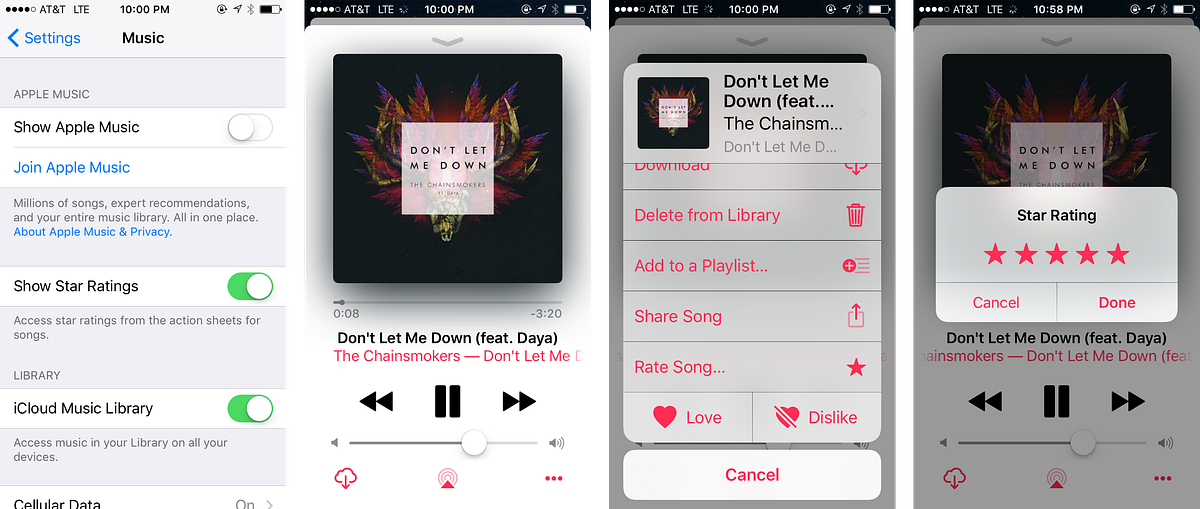 Star ratings return to iOS Music.app | by Josh Bruce | Medium