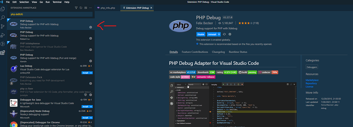 Debugging PHP/Laravel with Visual Studio Code | by Ali Raza Lilani | Medium