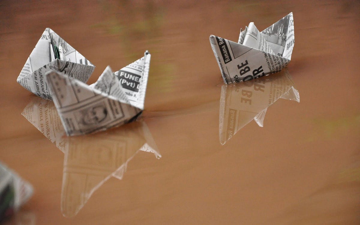 Paper boats. It was a beautiful evening | by Iswarya Rajagopal | Medium