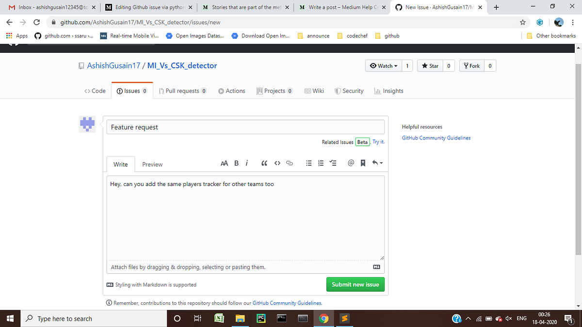 Github Issue Via Python If You Are Working With Github From A By Ashish Gusain