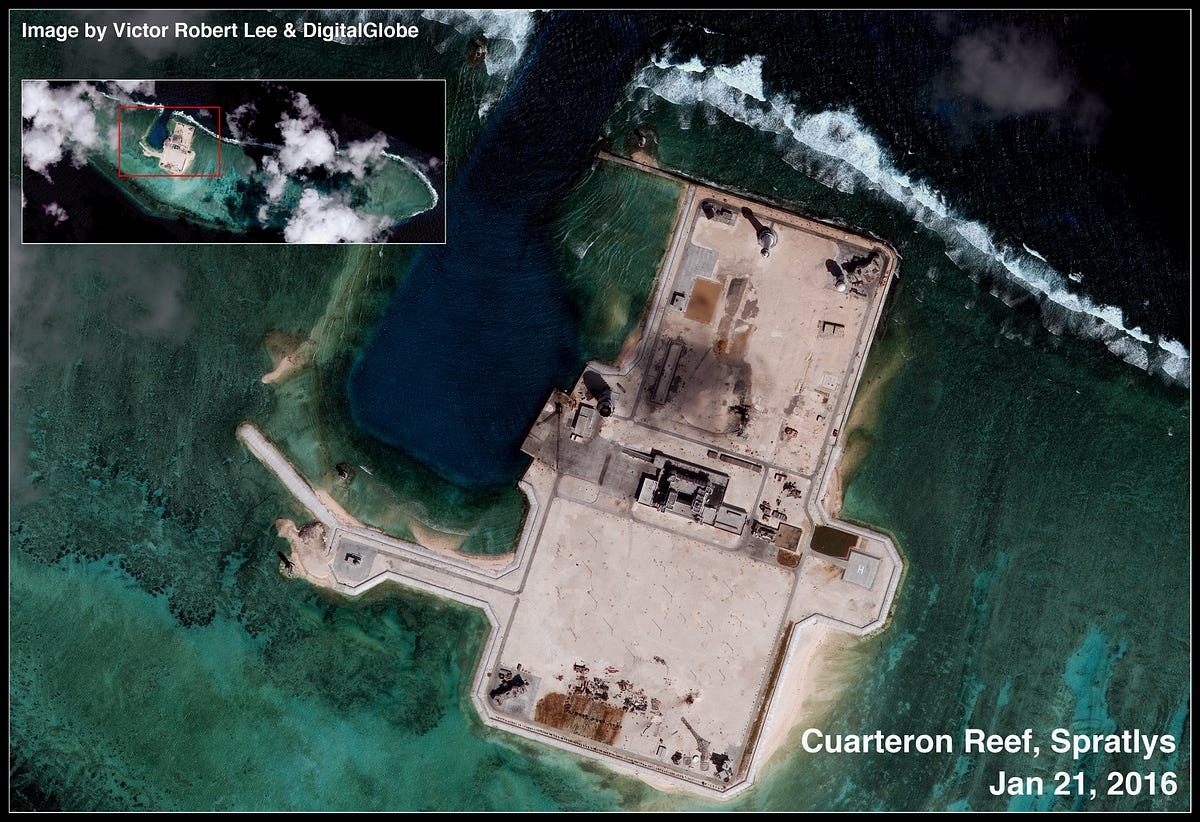 Cuarteron Reef, Spratlys, South China Sea: Satellite Image Update | by ...