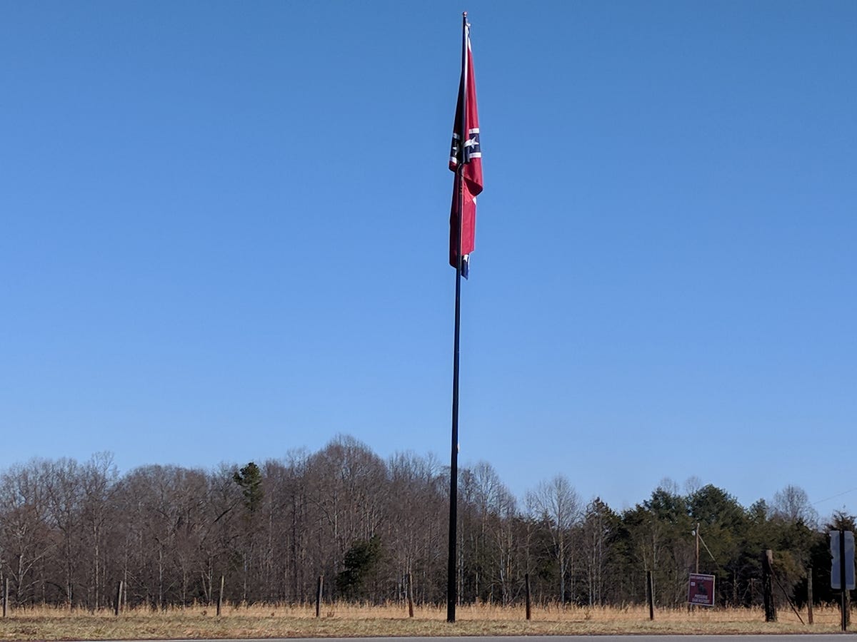 Local SCV hoists ahistorical battle flag to that “Devil [Nathan Bedford ...