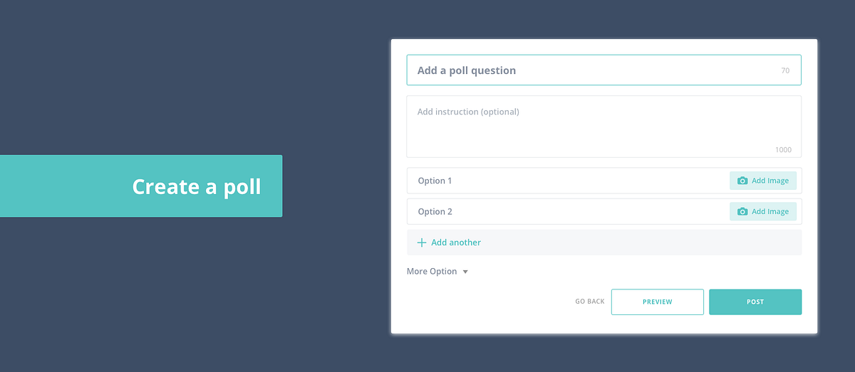 Create a poll has never been so easy👌 | by Joanna Jiang | Medium