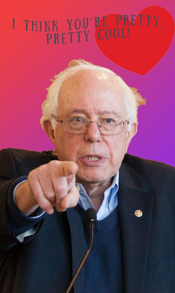 Say Happy Valentine’s Day with Bernie Sanders Cards | by Lauren Modery ...