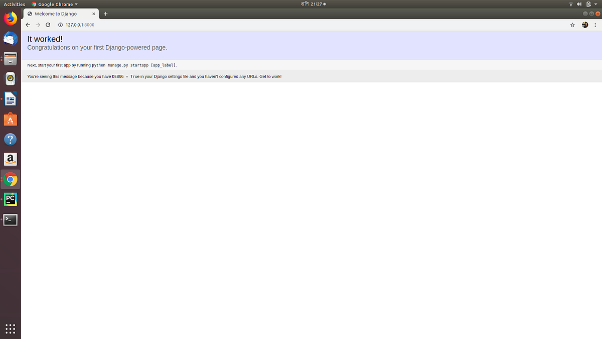 Creating project : Django Part 1. The first phase while setting up the ...