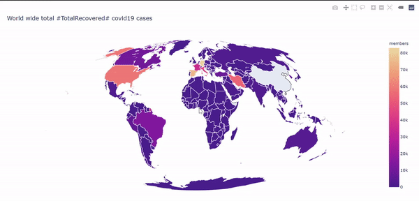 Hello World COVID19 Visualization using Geographic Choropleth Maps in Python Using Plotly ...