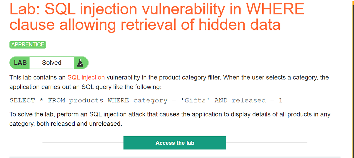 SQL Injections: Retrieving Hidden Data and Subverting Application logic. | by Katjah Smith👩🏽‍💻 ...