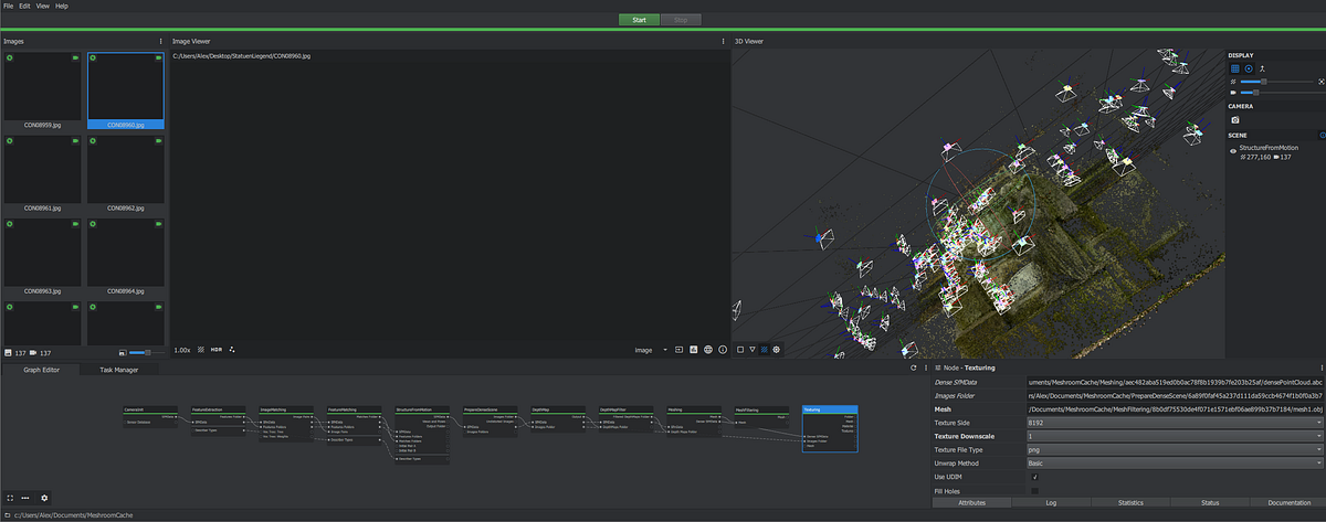 Processdocumentation on 3D Compositing with insides into Meshroom, C4D ...