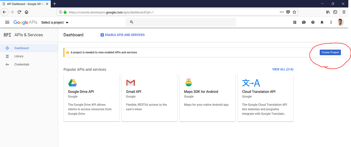 Create a Google project in Google cloud platform for access Gmail API ...