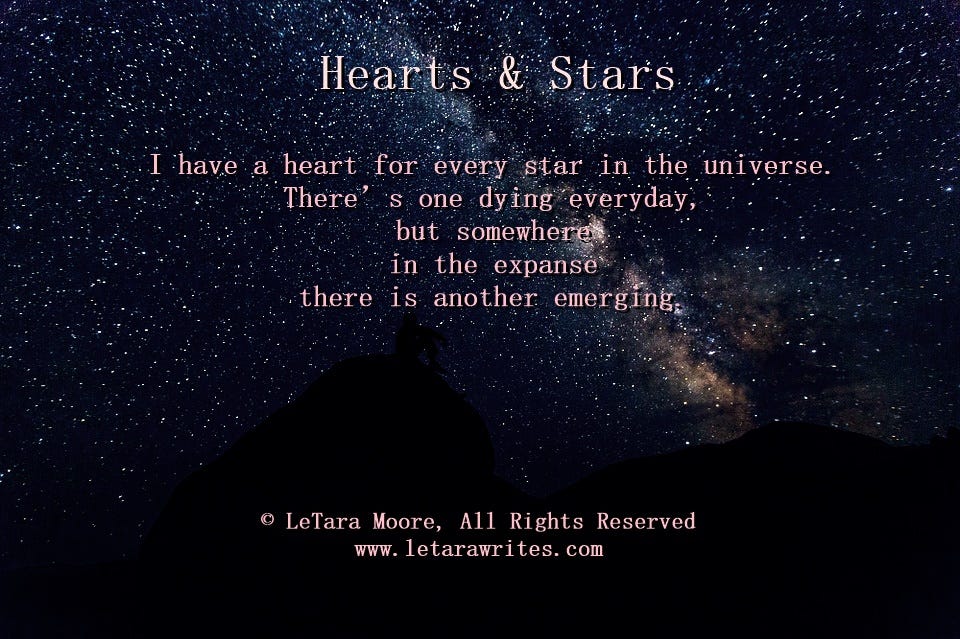Hearts and Stars: A Love Poem and Observations - LeTara Moore - Medium