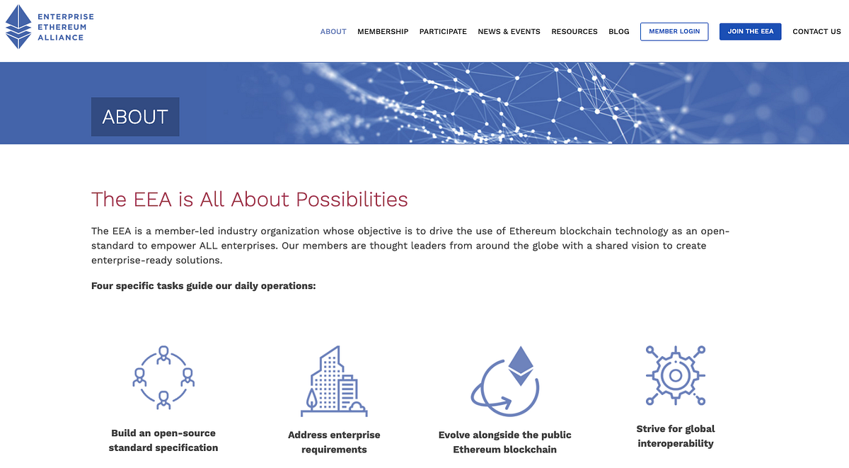 Hydrogen Joins the Enterprise Ethereum Alliance (EEA)