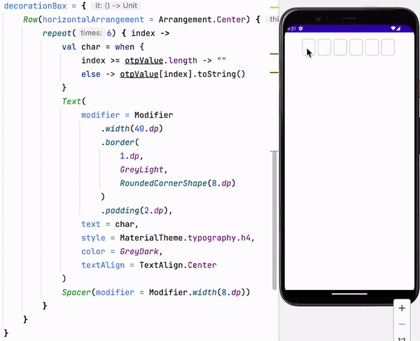 Jetpack Compose Otp Input Field Droidcon