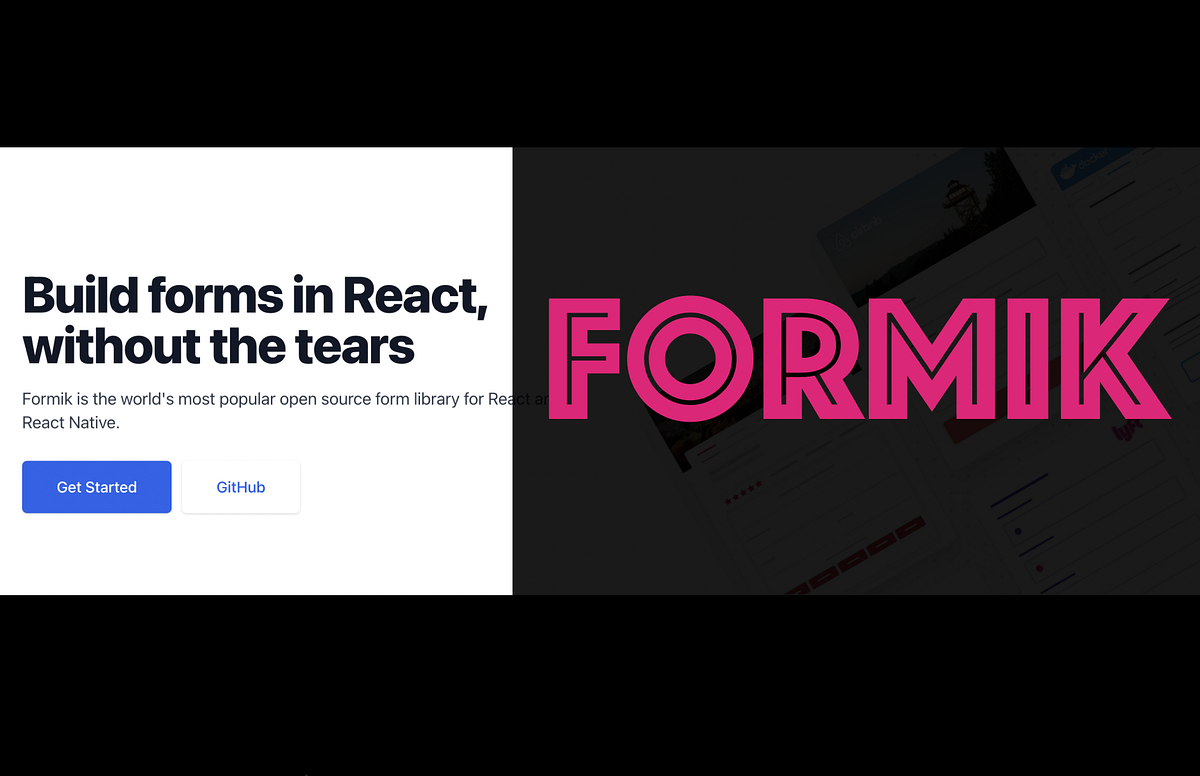 9 things about Formik. Build react form without any tears | by shrey vijayvargiya | Frontend ...