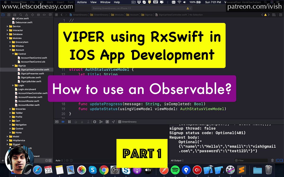 Creating iOS app using VIPER and RxSwift | by Vish V | Medium
