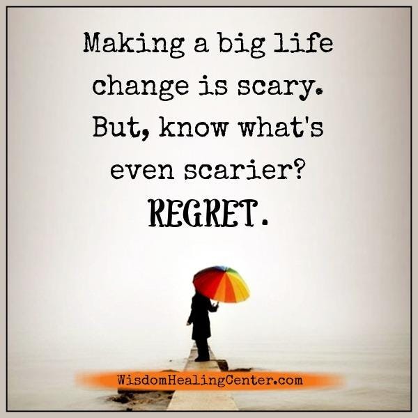 Change is scary. This week I've talked about change and… | by Treadmill ...