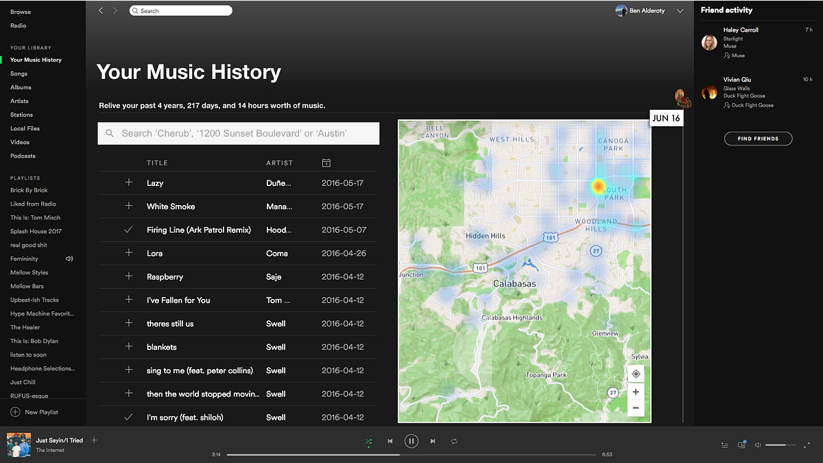 Spotify’s New ‘Your Music History’ Feature | by Benjamin Alderoty | Medium