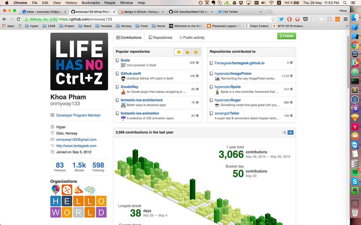 Badge in GitHub. GitHub is so awesome. It is where… | by Khoa Pham ...