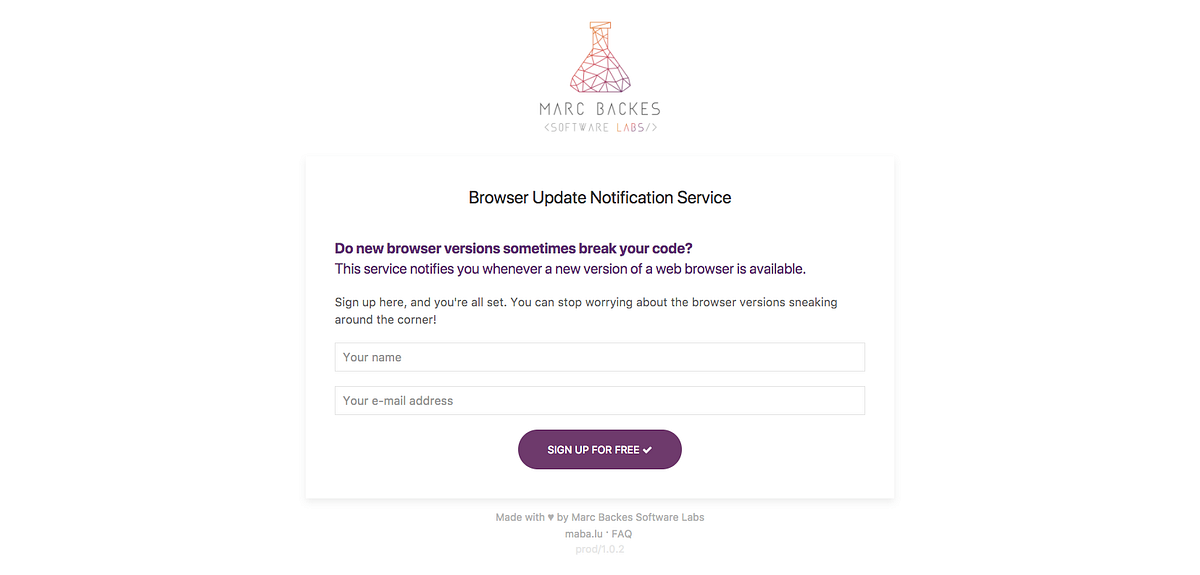 Browser Update Notification Service | by Marc Backes Software Labs | Medium
