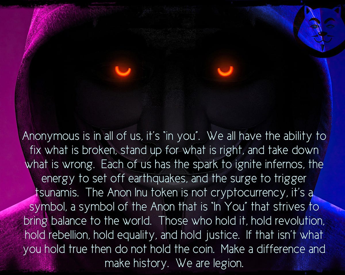 Who are anonymous; What is anonymity; About Anon Inu (AINU) Token ...