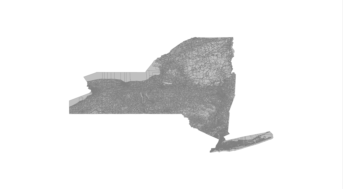 Create a US Coastline (New York) shapefile from Census Blocks, using ...