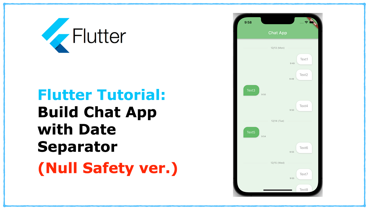 Flutter Tutorial: Build Chat App with Date Separator (Null Safety ver ...