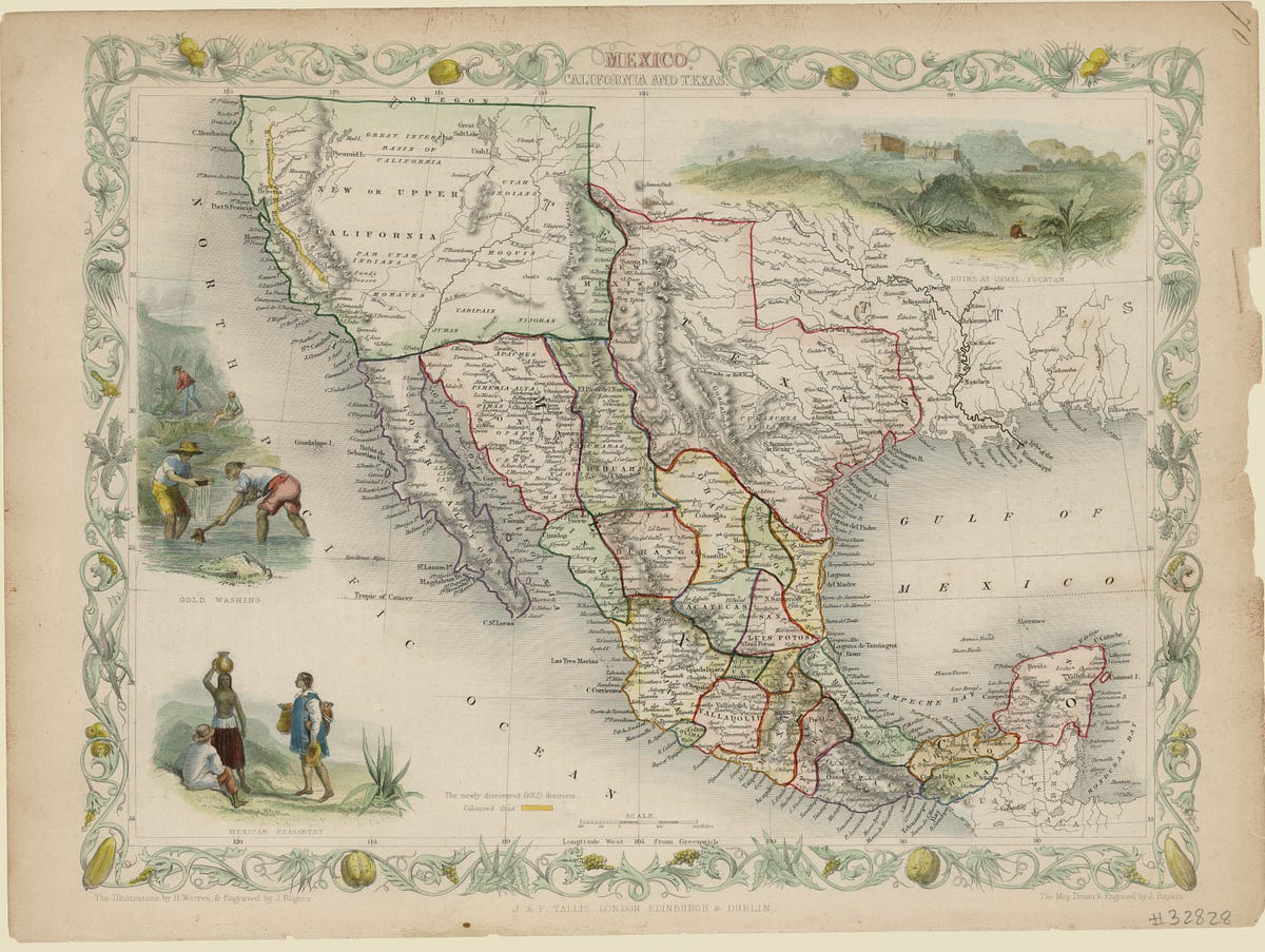 Mexico, California and Texas, 1851 | by Texas General Land Office ...