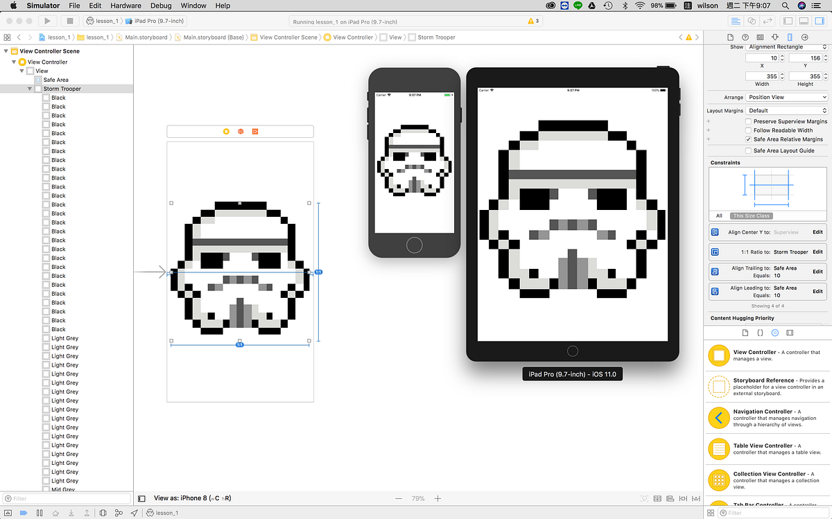 Homework : Pixel Art. 練習目標：用 View在 Storyboard 拼出一個… | by Wilson Chen ...