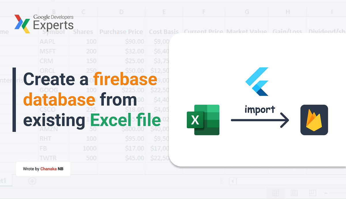Create a Firebase Database from existing Excel file | by Chanaka | Jan ...