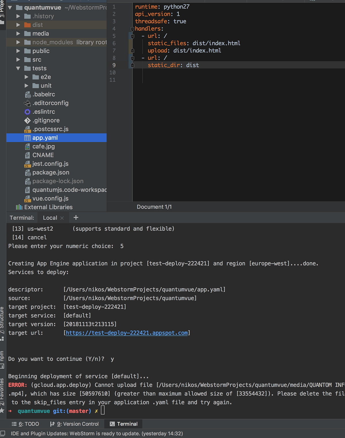 I have the following, I want to deploy just the dist folder, should I ...