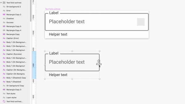 Create Material design’s Outlined Text Field with Nested Symbols, Layer and Text Styles in ...