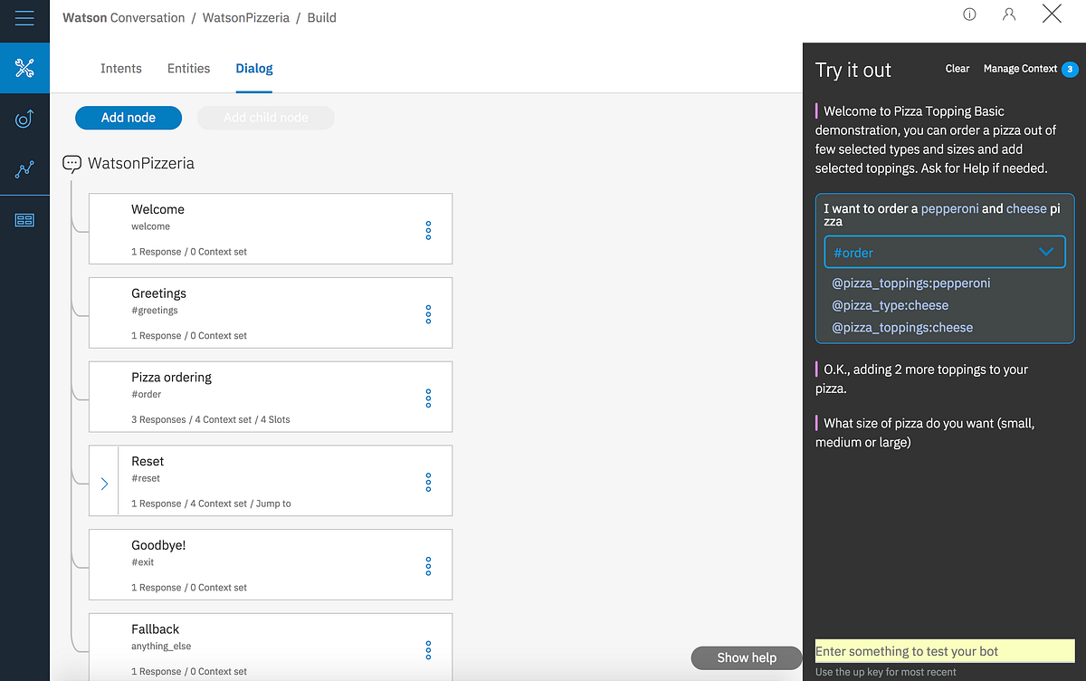 1 Watson Conversation Gotcha. 2 Hours Later | by Amara Graham | Medium
