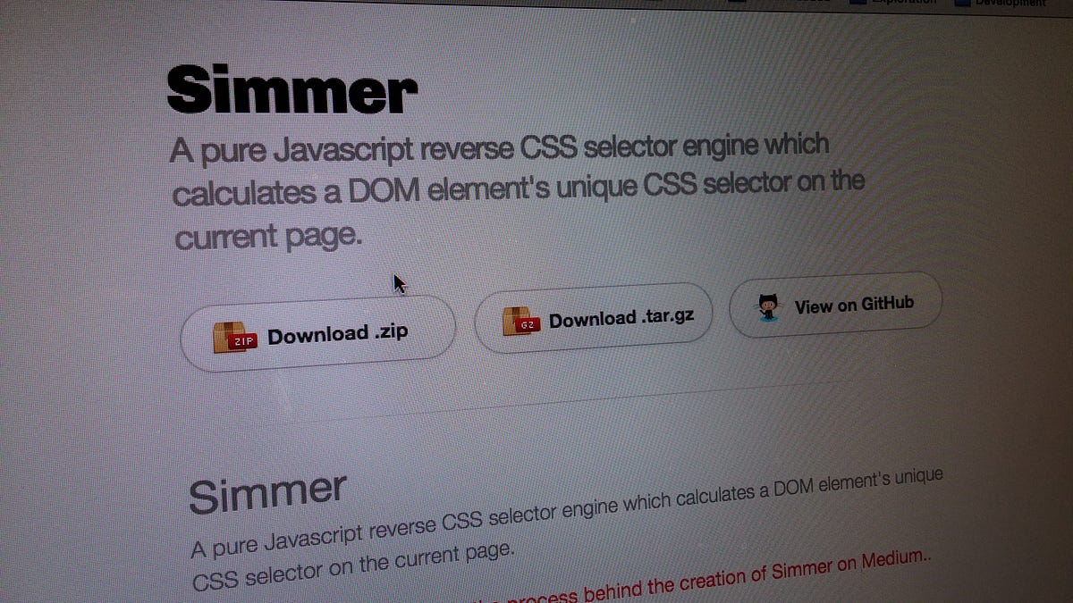 Simmerjs How To Build A Javascript Reverse Css Selector Engine By Gidi Meir Morris Medium 3385