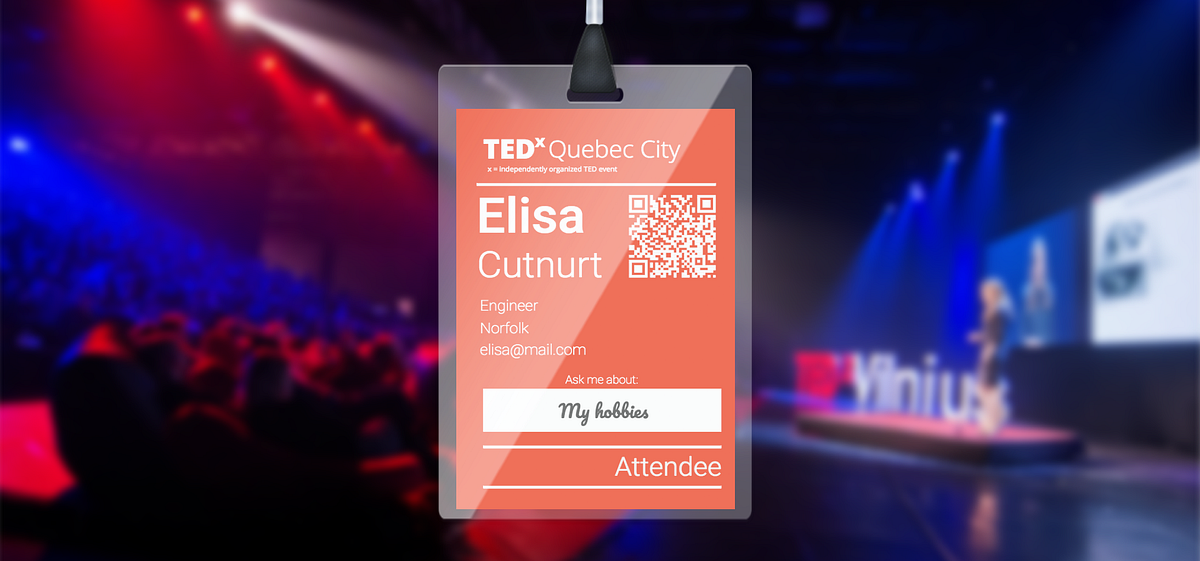 Create name badges for your TEDx talk | by Luis Manjarrez | Conference ...