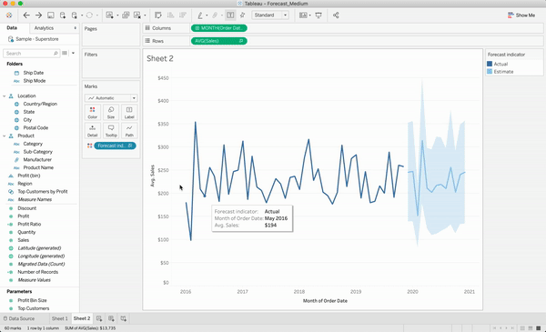 Learning to Forecast With Tableau in 5 Minutes Or Less | by Byron Dolon ...