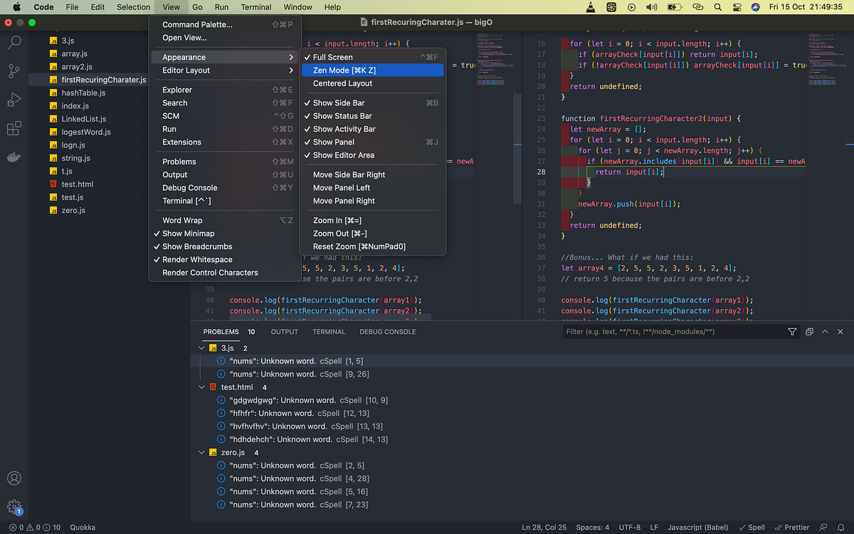 Why i use VS-code zen-mode. Let me start by saying vs code is… | by ...