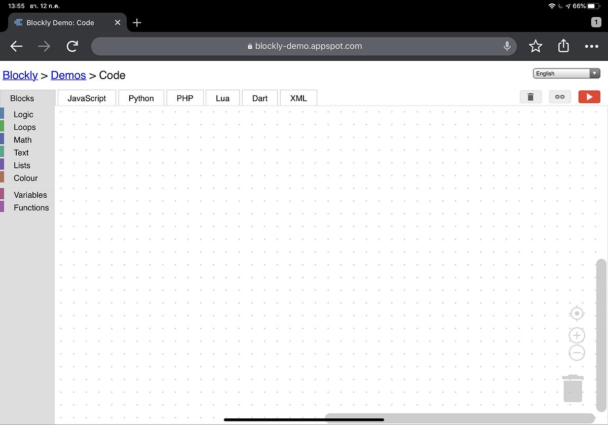 Blockly Code. เขียนโดยอรรถพล ใจลังการ์… | by FIBOKMUTT | Medium