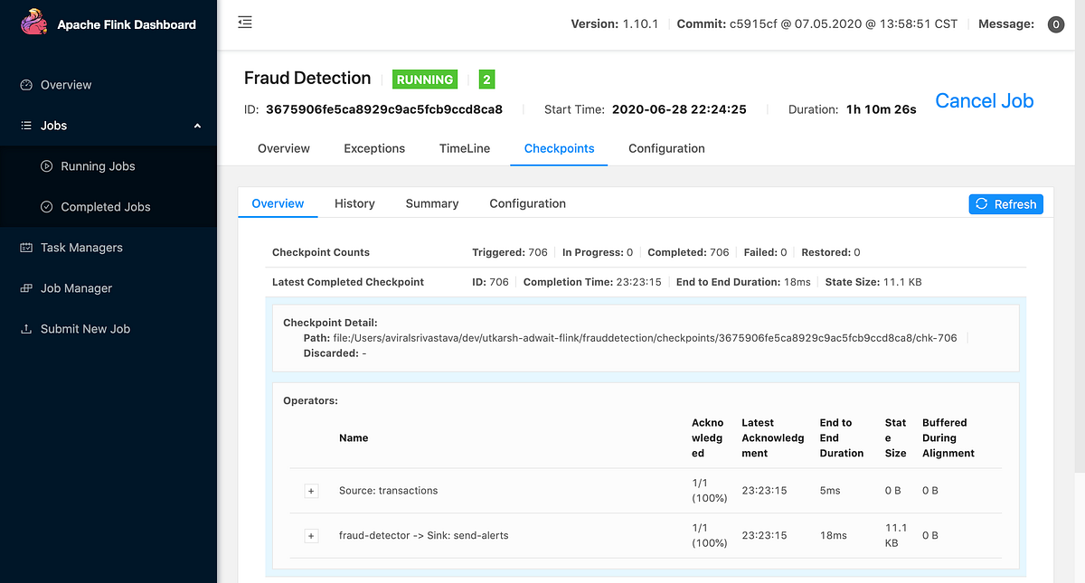 Run a Stateful Streaming Service with Apache Flink and RocksDB