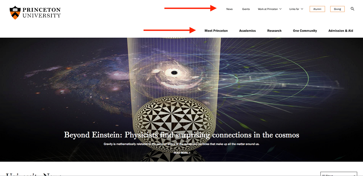 Princeton University Case Study & Redesign | by Alejo Vallet | Medium