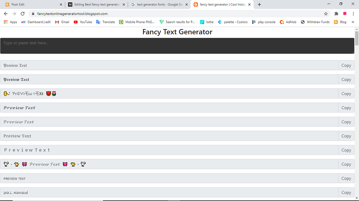 Best Fancy text generator Tool | Crazy text generator | by Moviewar ...