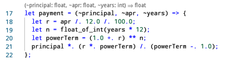Specifying Parameter Types | Web Development with ReasonML by J. David ...