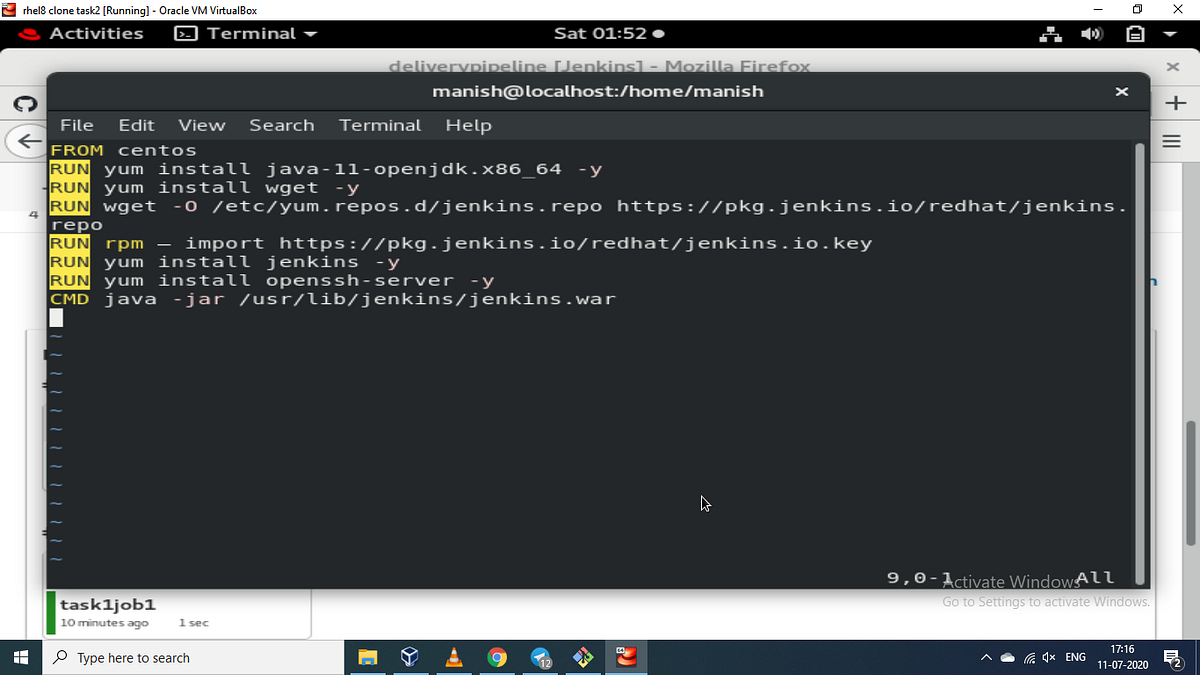Automatic Jenkins setup using docker file and start a suitable language ...