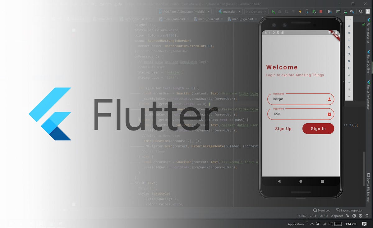 Flutter | Log in form sederhana. Yoo, lama tidak menulis dan mohon maaf ...