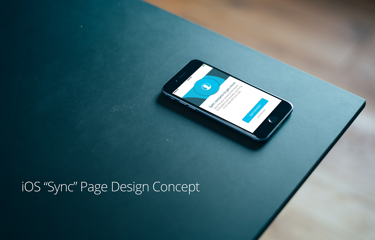300 UI — #8: iOS Sync Contacts and Enable notifications design concept ...
