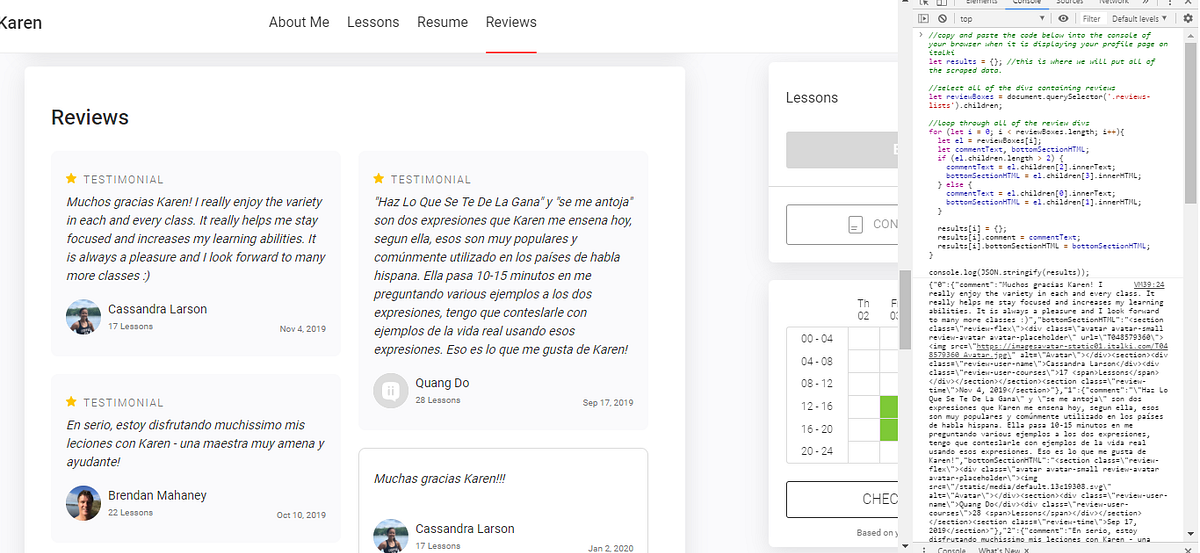 Italki reviews carousel in vanilla JavaScript | by Dave Ingles | Medium