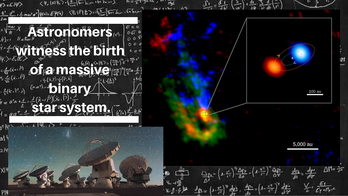 Astronomers witness the birth of a massive binary star system. | by ...