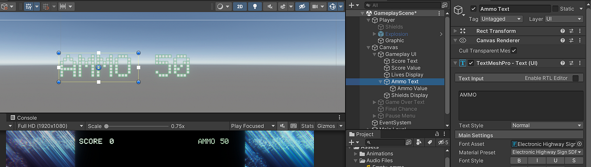 Adding an Ammo Counter to my SHUMP in Unity | by Dustin "Angel" Musser | Jan, 2023 | Medium