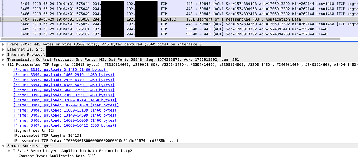 Wireshark — XXX segment of a reassembled PDU | by Yifang Yuan | Medium