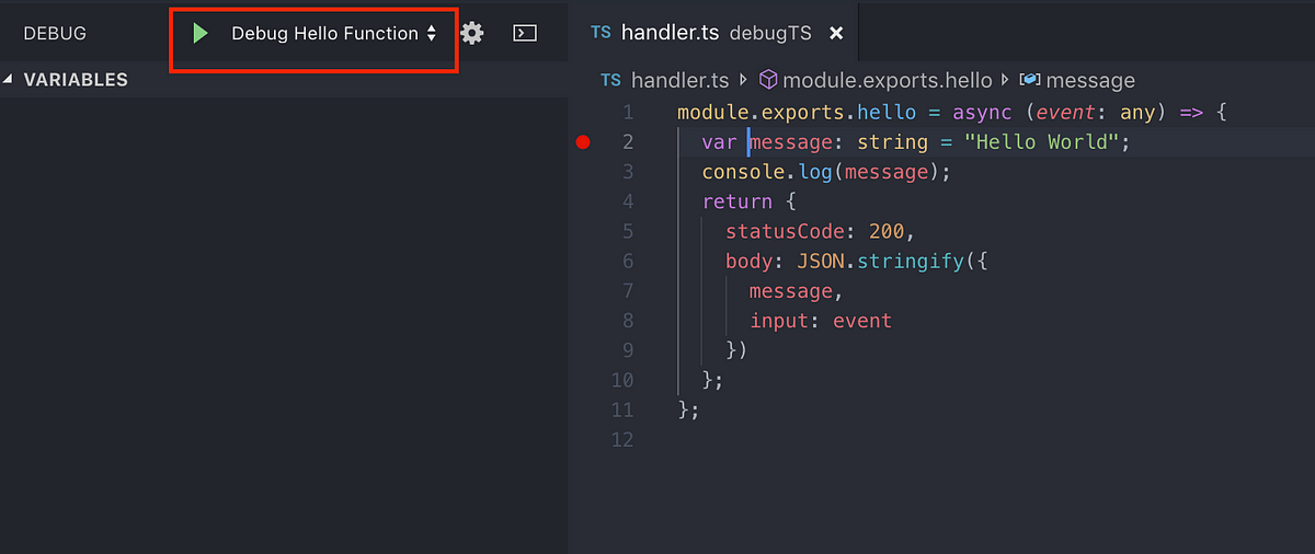 Debugging Typescript Aws Lambda With Vscode And Serverless By Enrico