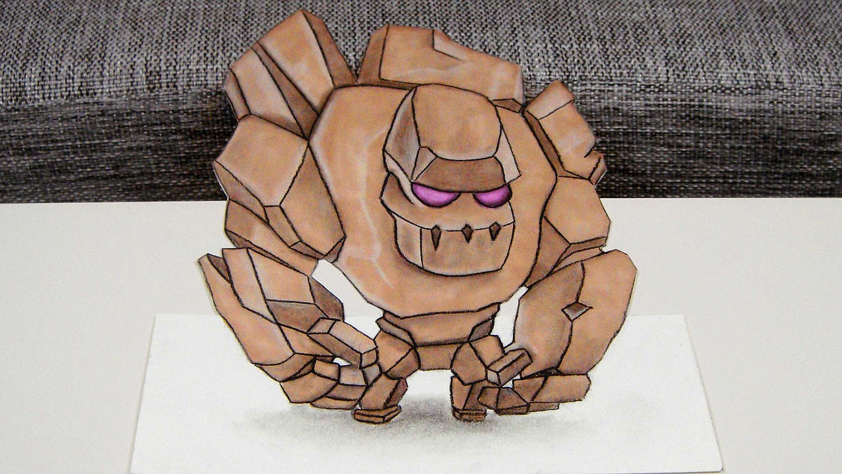 Speed drawing illusion — Golem Clash of clans | by Mathias Sahlin | Medium